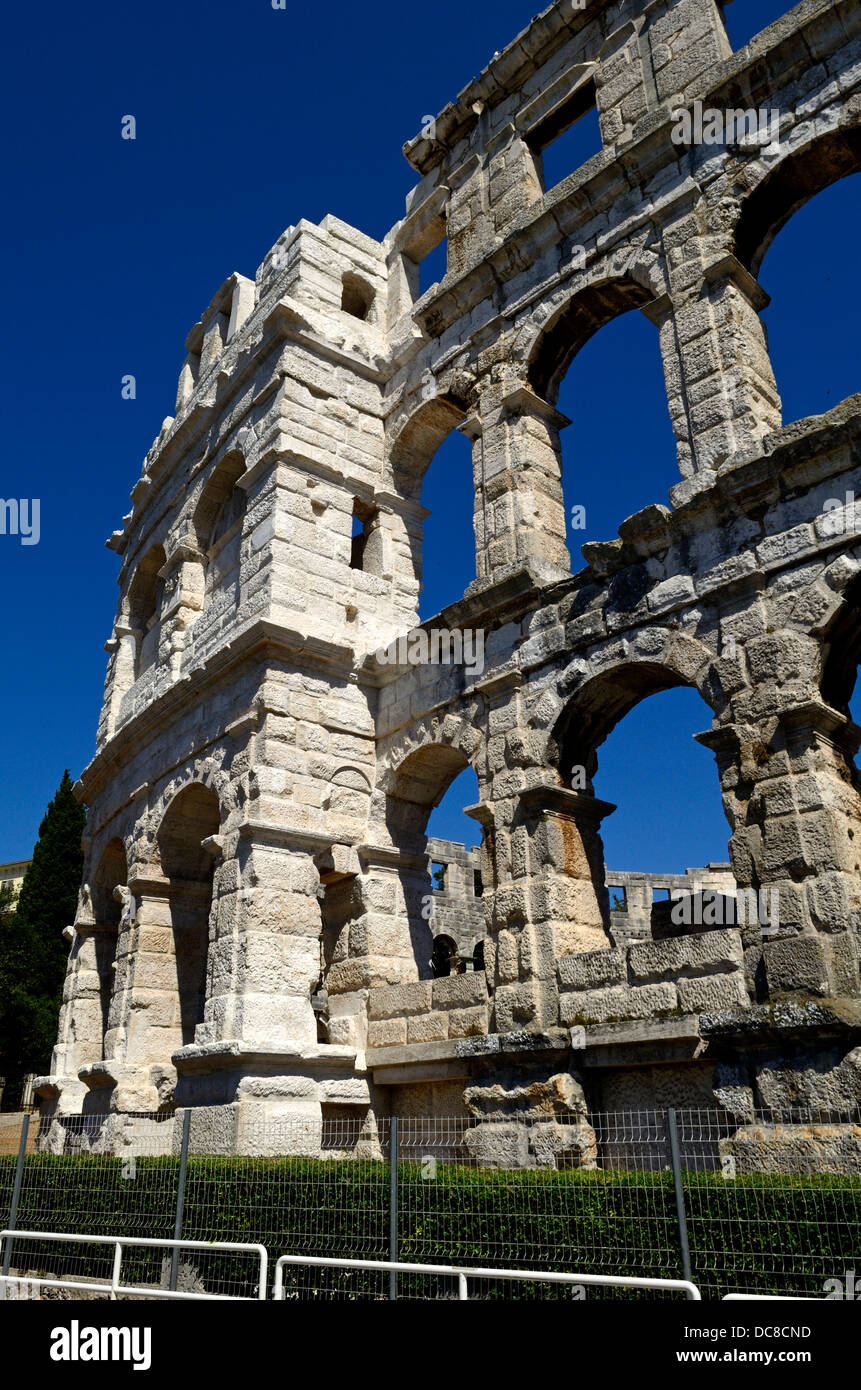 Pula Arena Istria Adriatic Sea Croatia Europe walls Stock Photo - Alamy