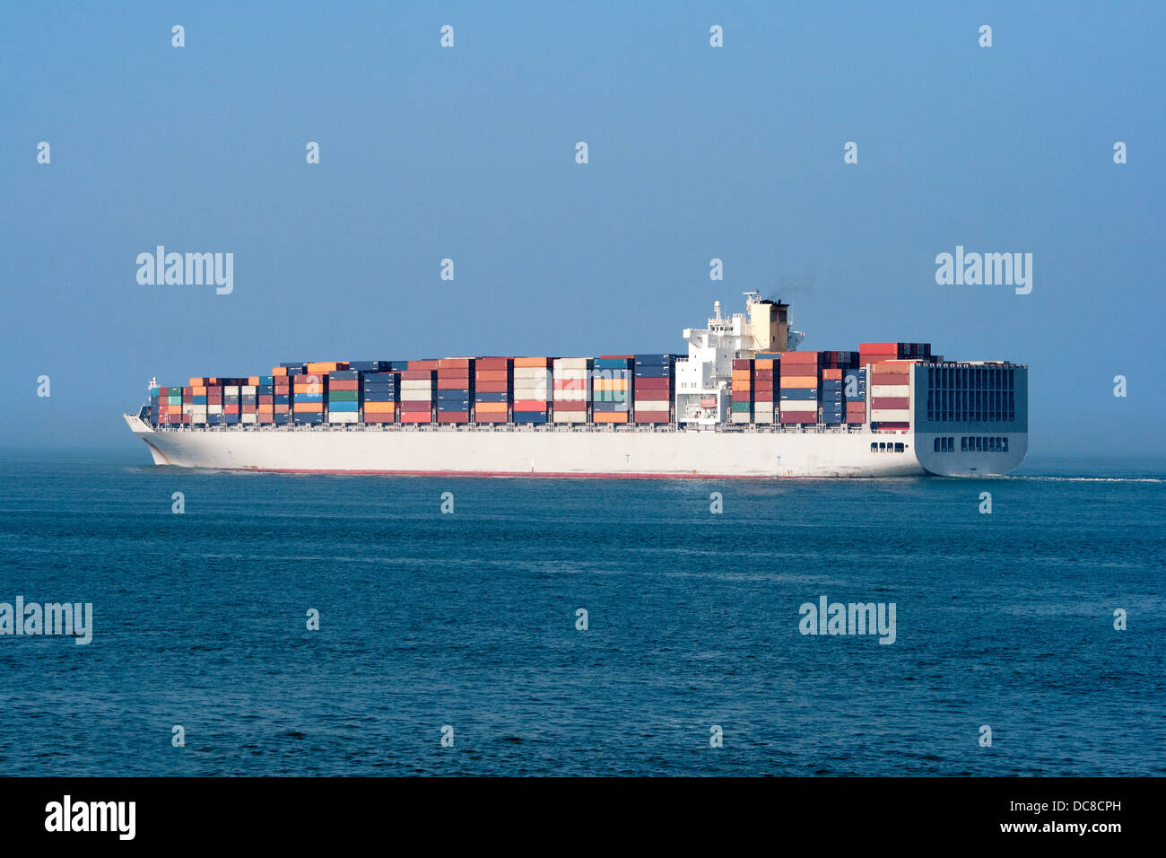 Container ship at sea Stock Photo - Alamy
