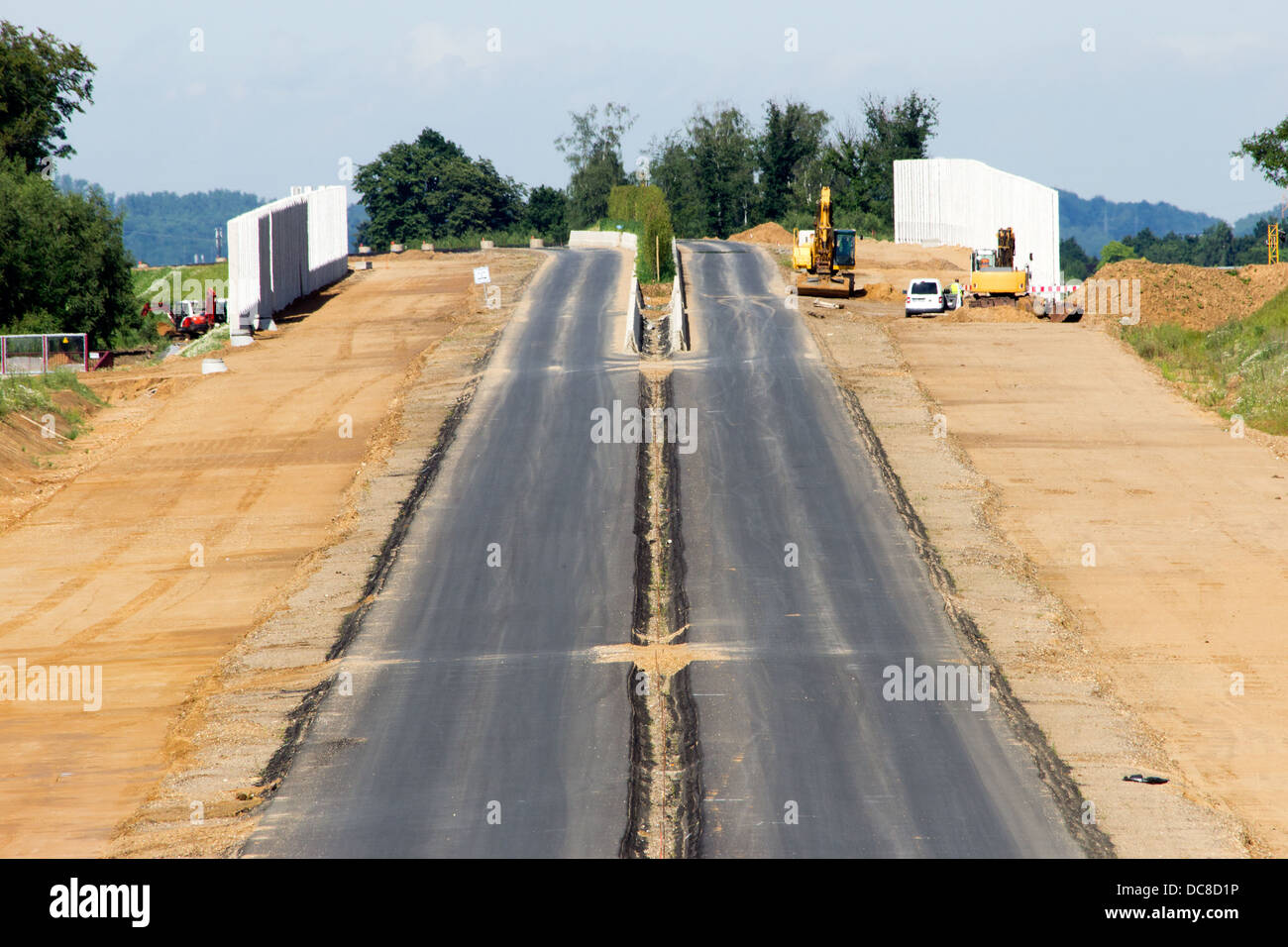 Newly build autobahn in Germany Stock Photo - Alamy