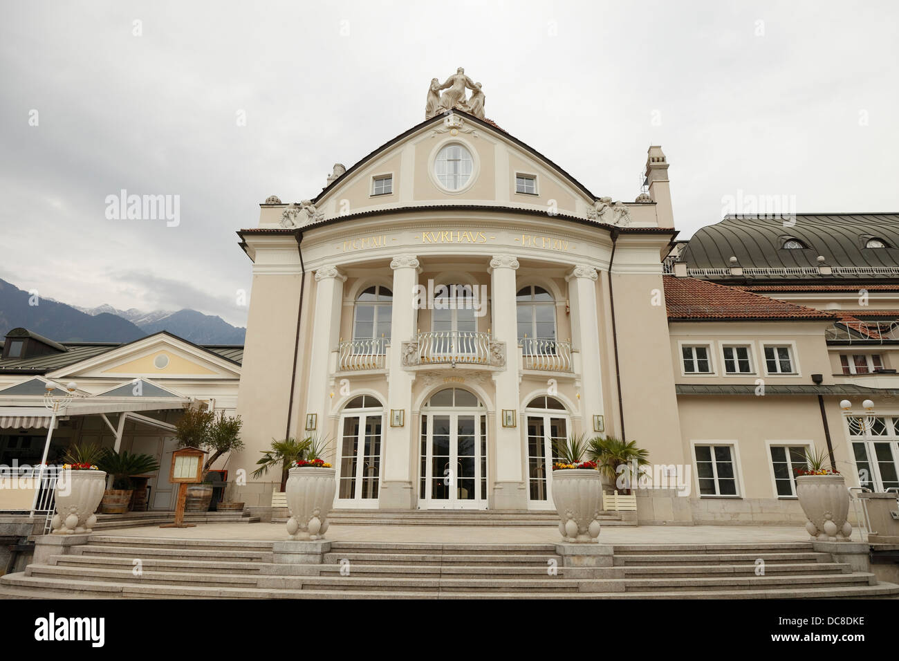 The architecture of the Kurhaus Theatre, Merano,South Tyrol Stock Photo ...