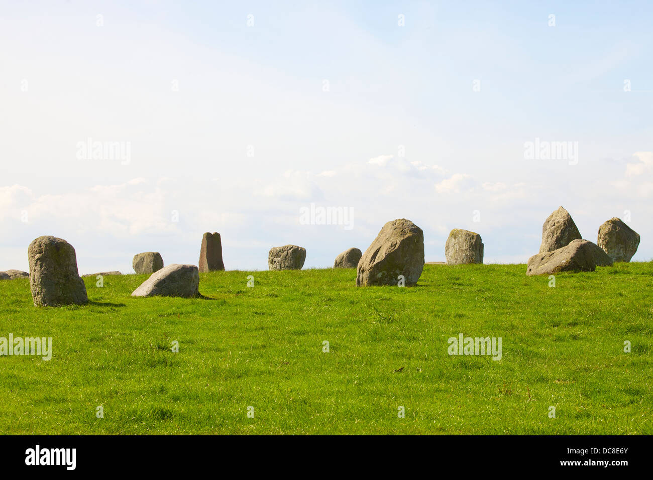 Long Meg and Her Daughters Prehistoric Neolithic megalithic standing ...