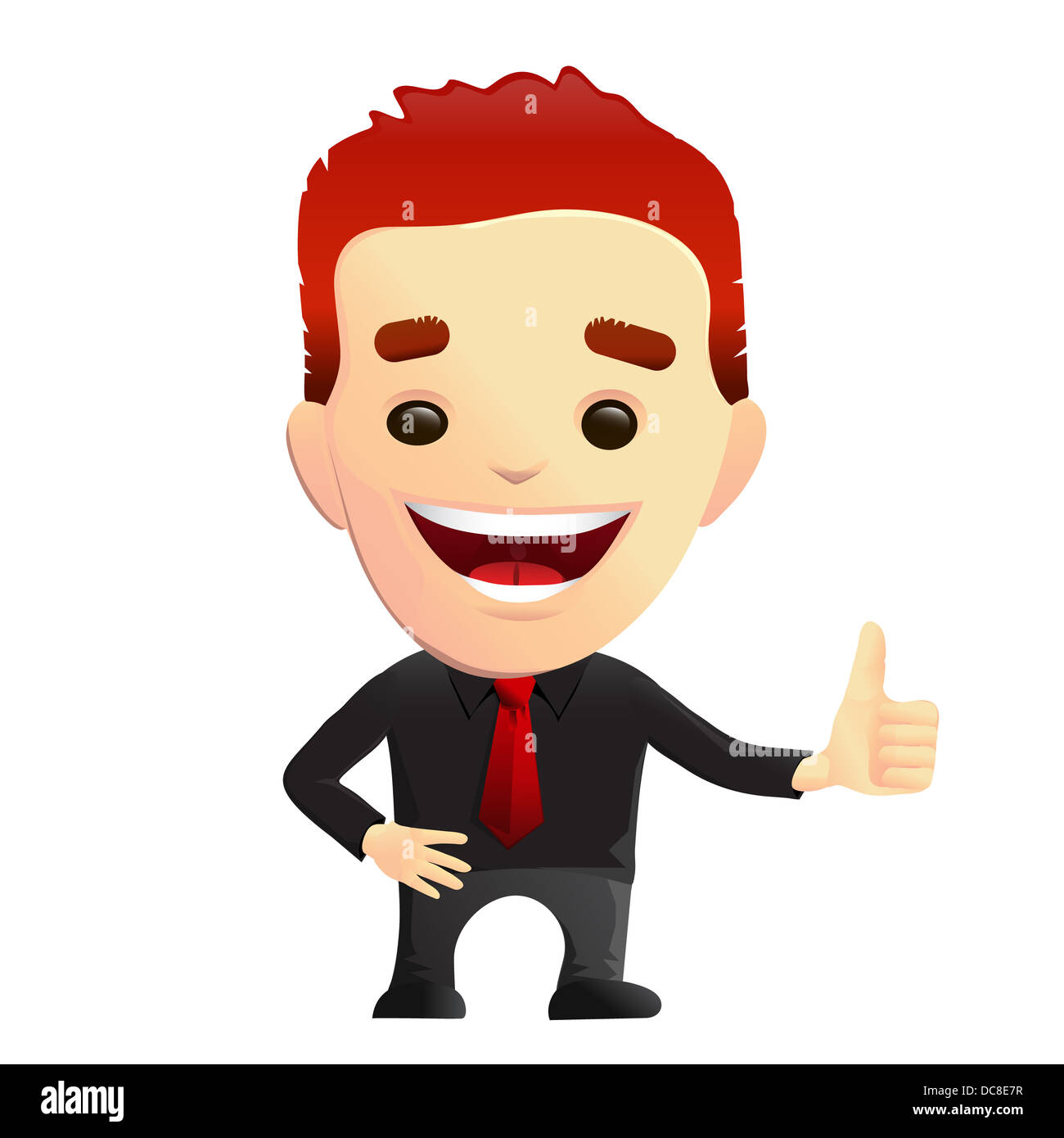 Smiling Guy giving Thumbs Up Approval Stock Photo - Alamy