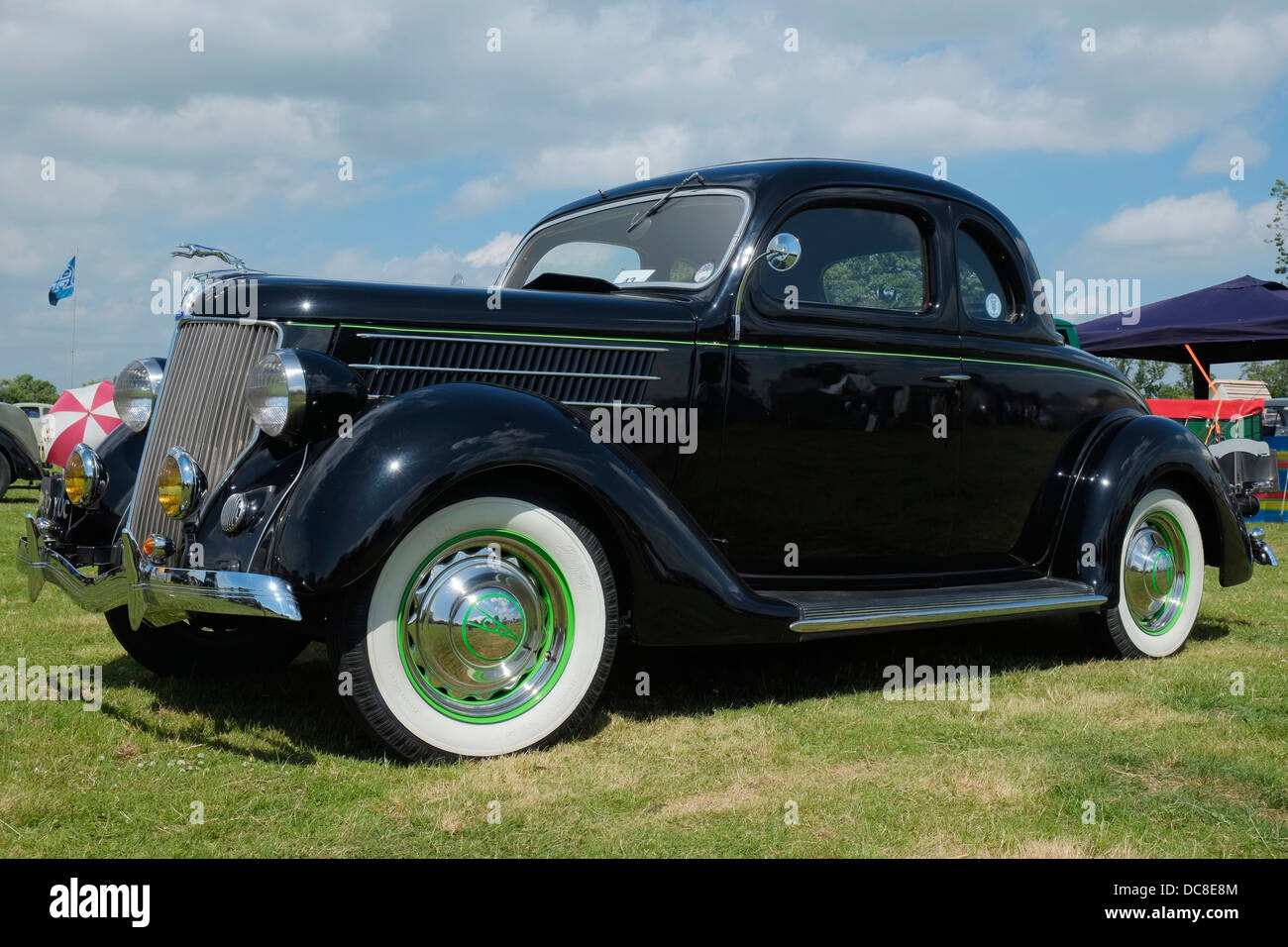 A 1936 Ford V8 Coupe at the Swaton Vintage Day, Thorpe Latimer ...