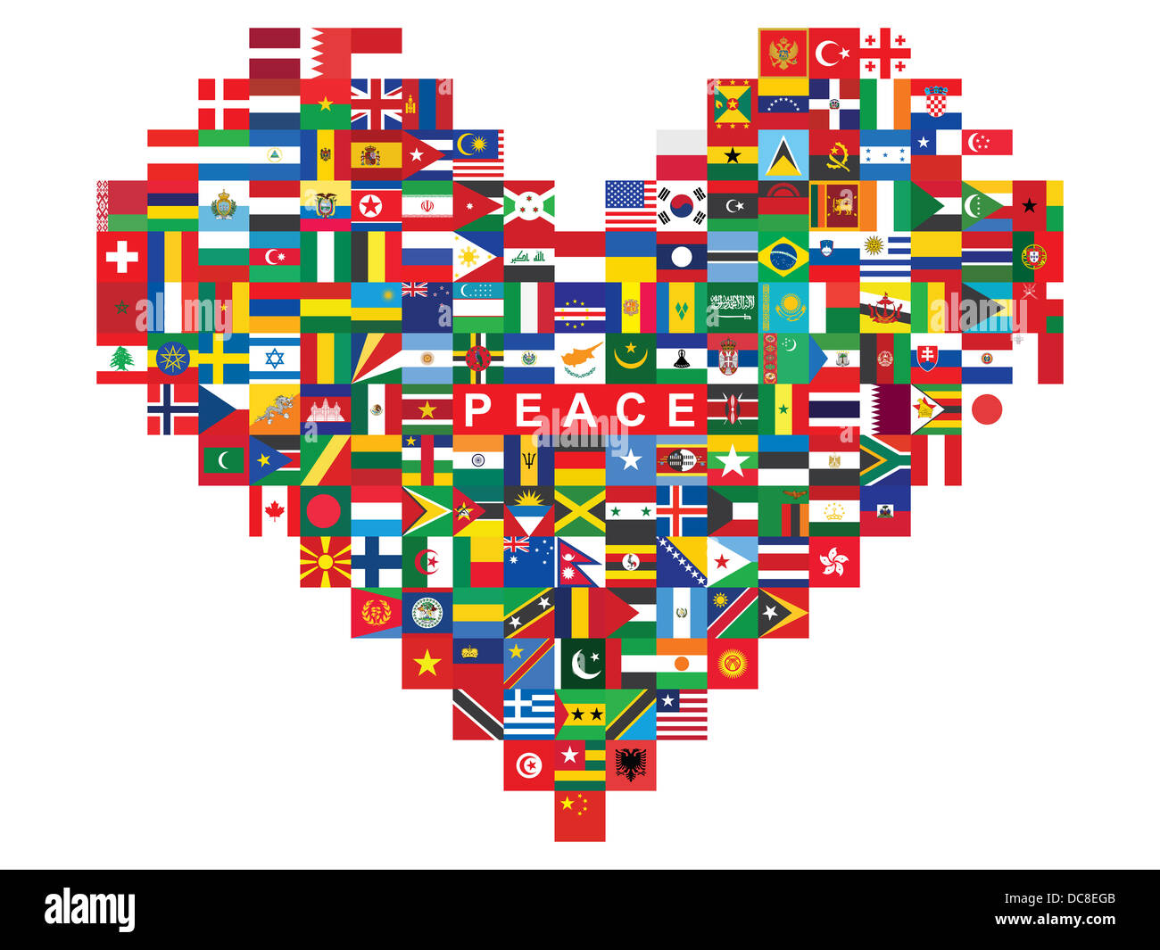 Peace flags Cut Out Stock Images & Pictures - Alamy