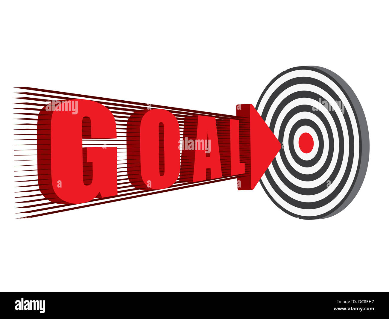 word goal hitting the target Stock Photo - Alamy