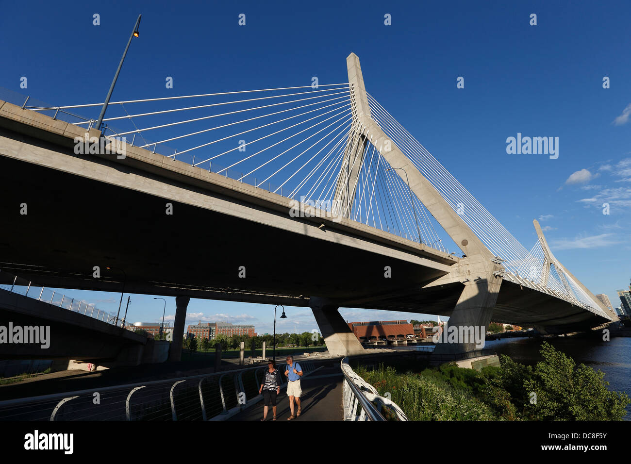 Zakim bunker hill bridge in hi-res stock photography and images - Alamy