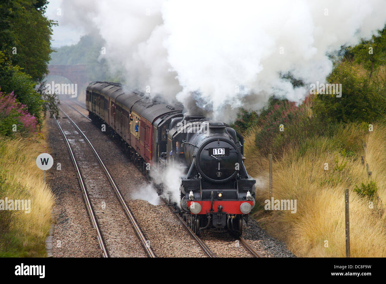 Lms black steam locomotive hi-res stock photography and images - Alamy