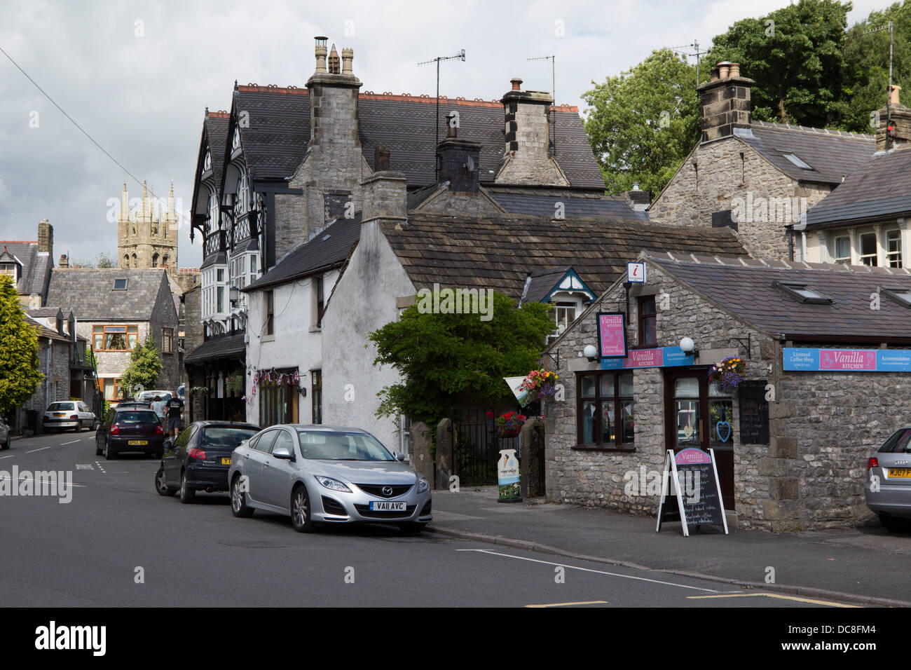 Tideswell village derbyshire england uk gb Stock Photo - Alamy