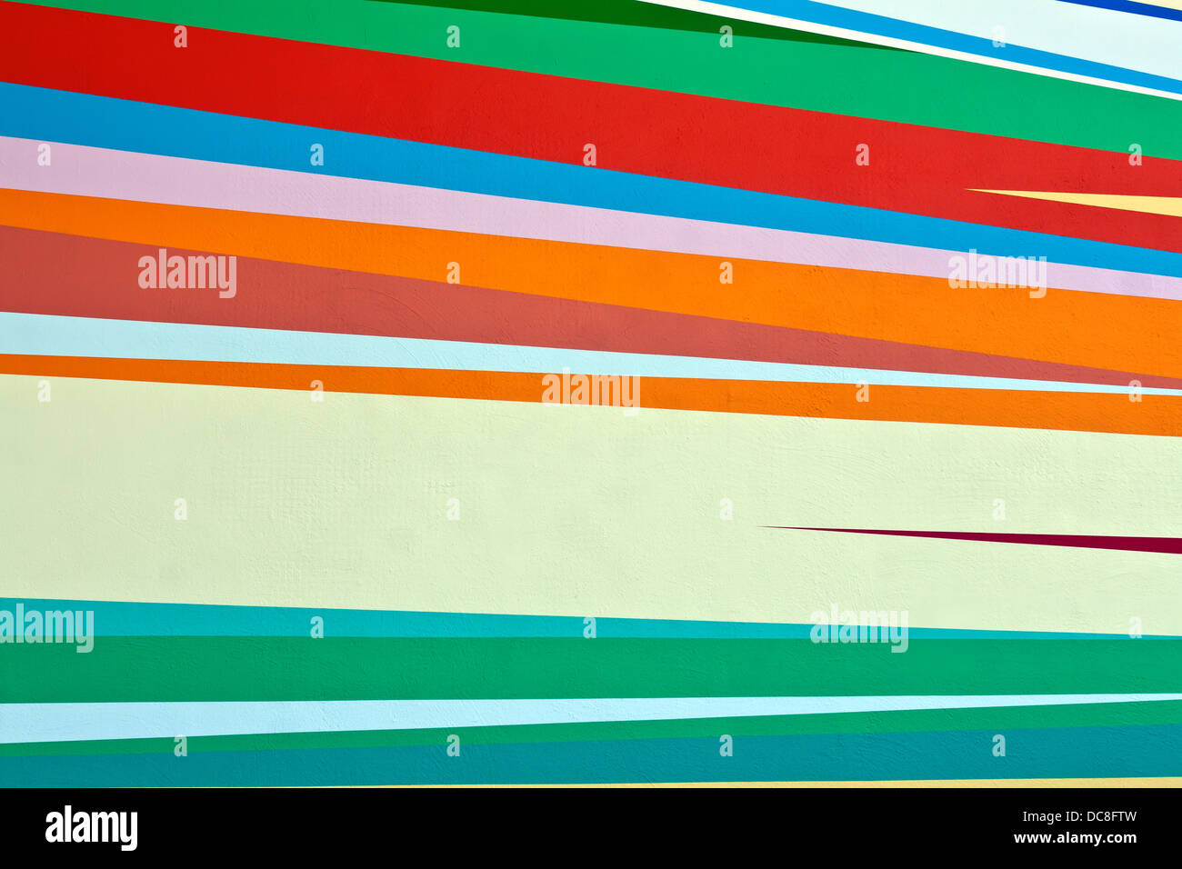 background of colored bands painted on the wall paint carnival Stock ...