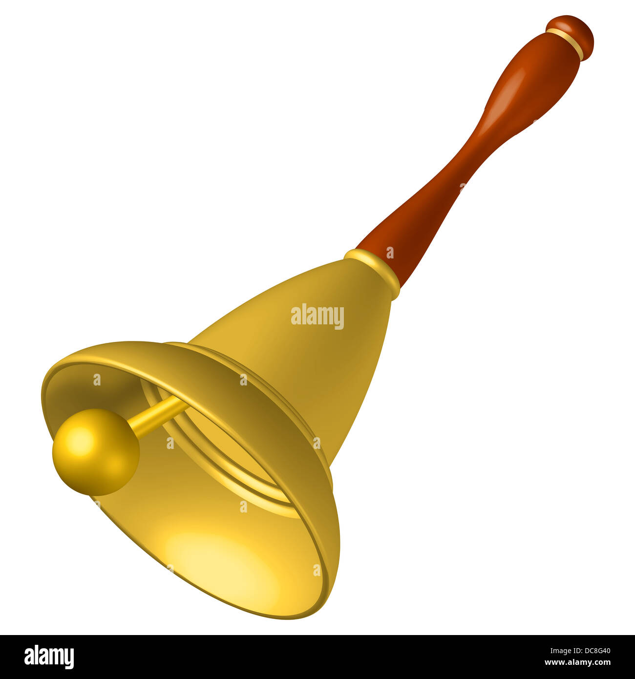 christmas handbell against white background, vector art illustration ...