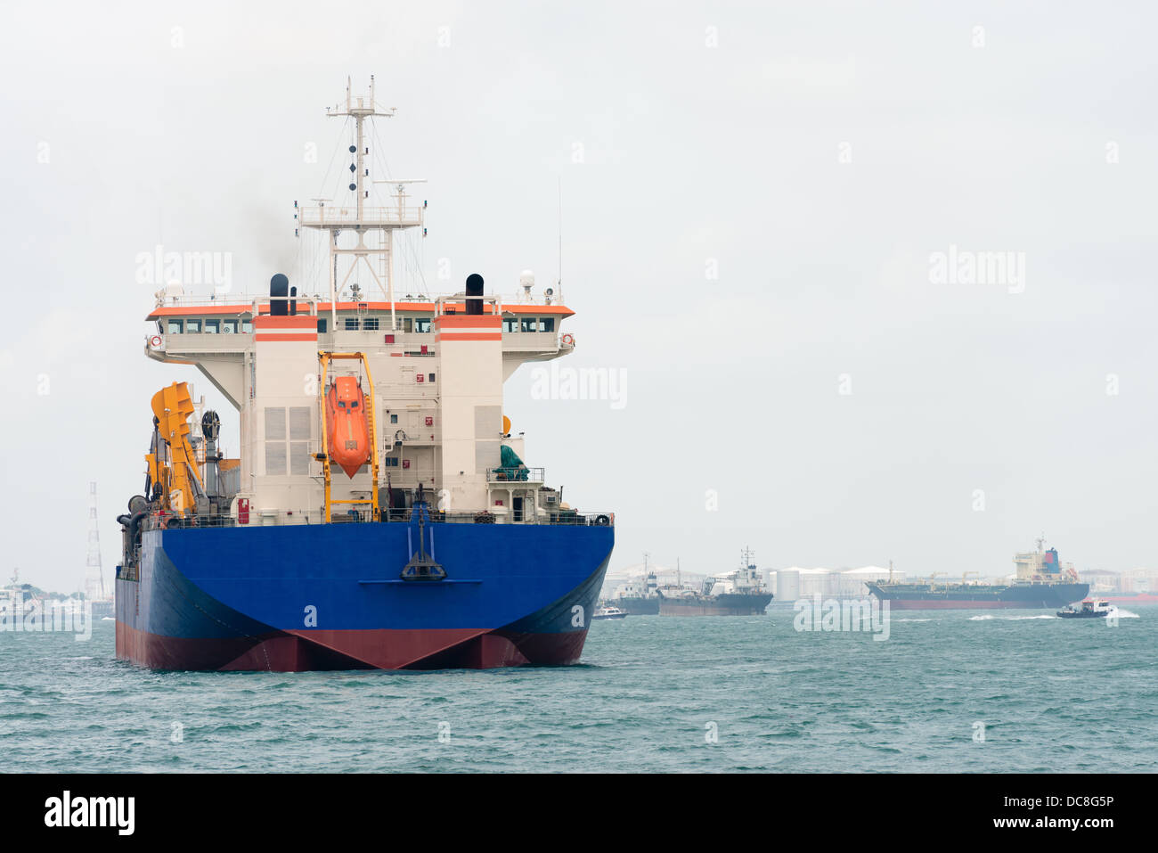Big ship view from the stern (rear view Stock Photo - Alamy