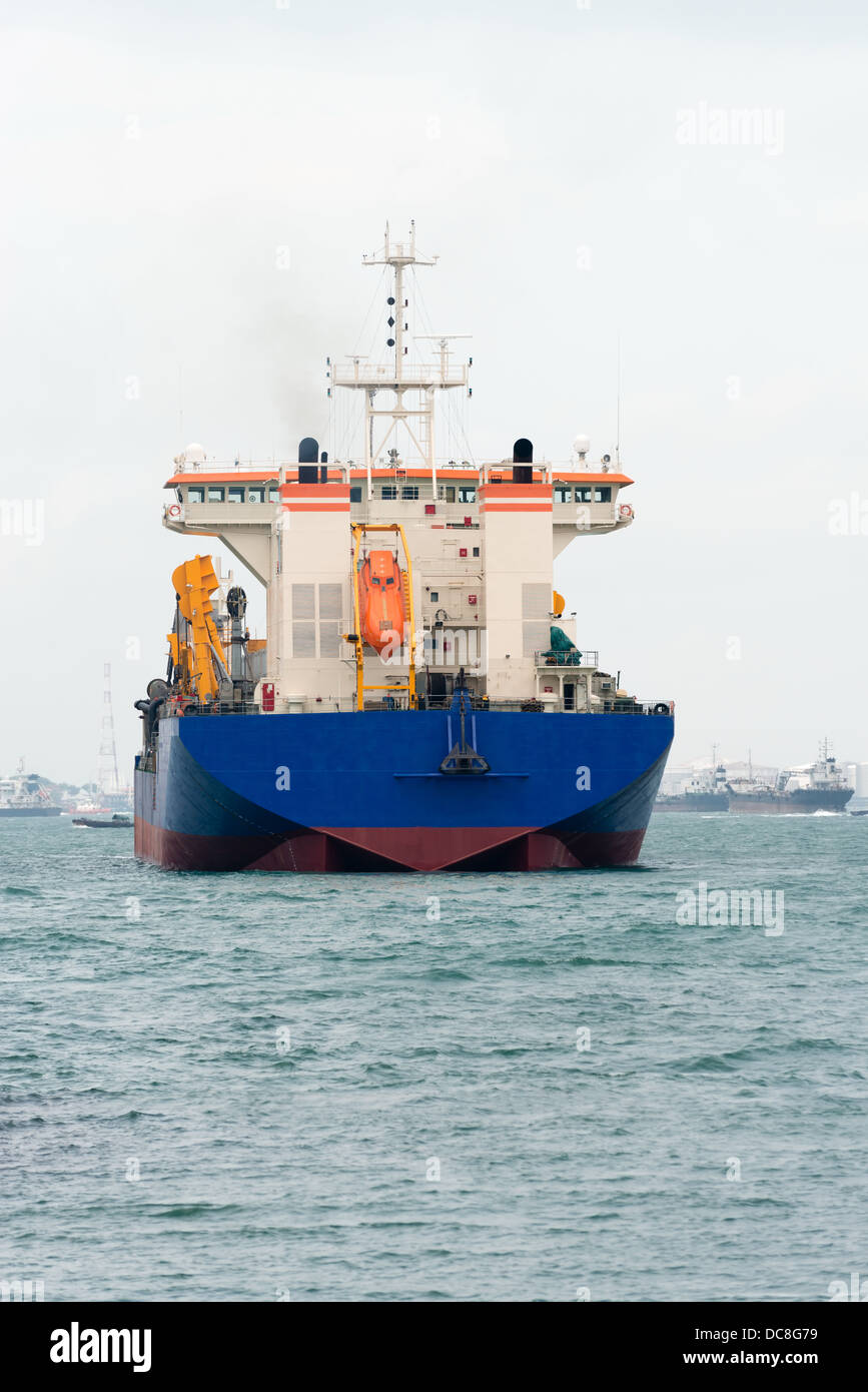 Big ship view from the stern (rear view Stock Photo - Alamy