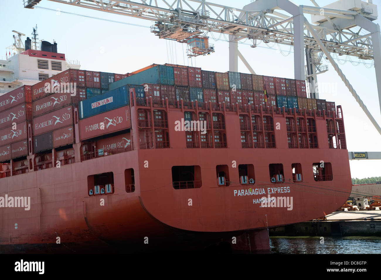 Paranagua Express ship Hamburg Sud line Port of Rotterdam, Netherlands ...