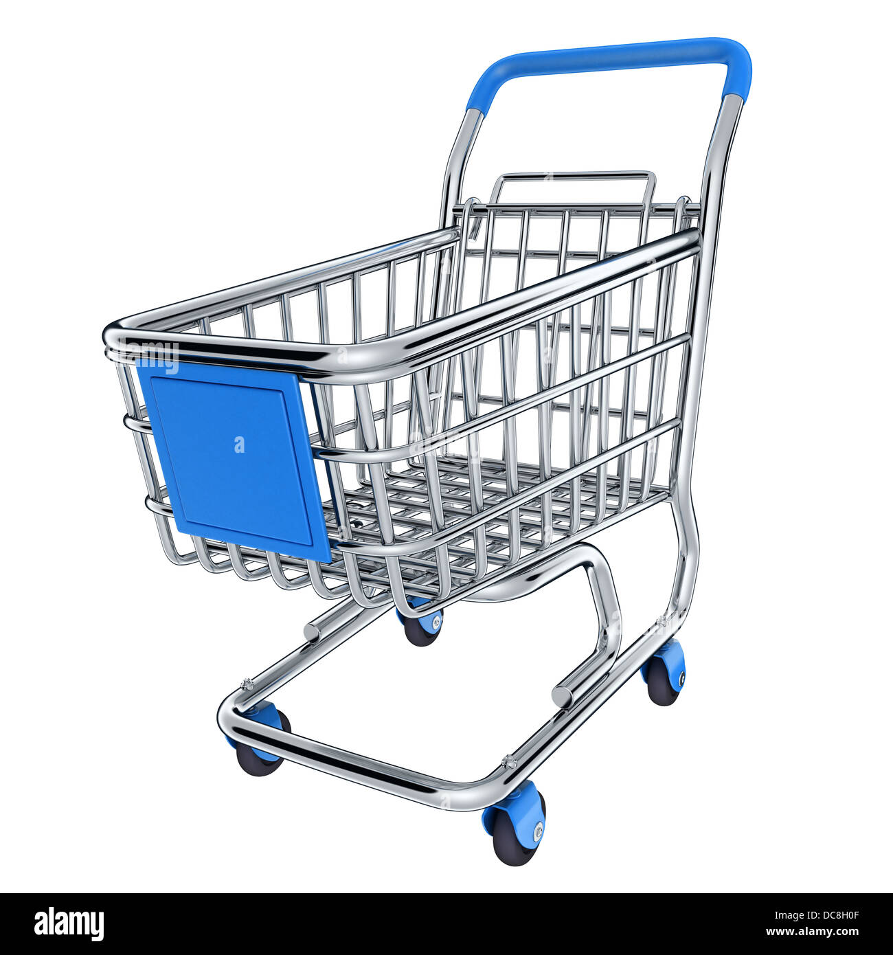 Shop cart blue (done in 3d, isolated Stock Photo - Alamy