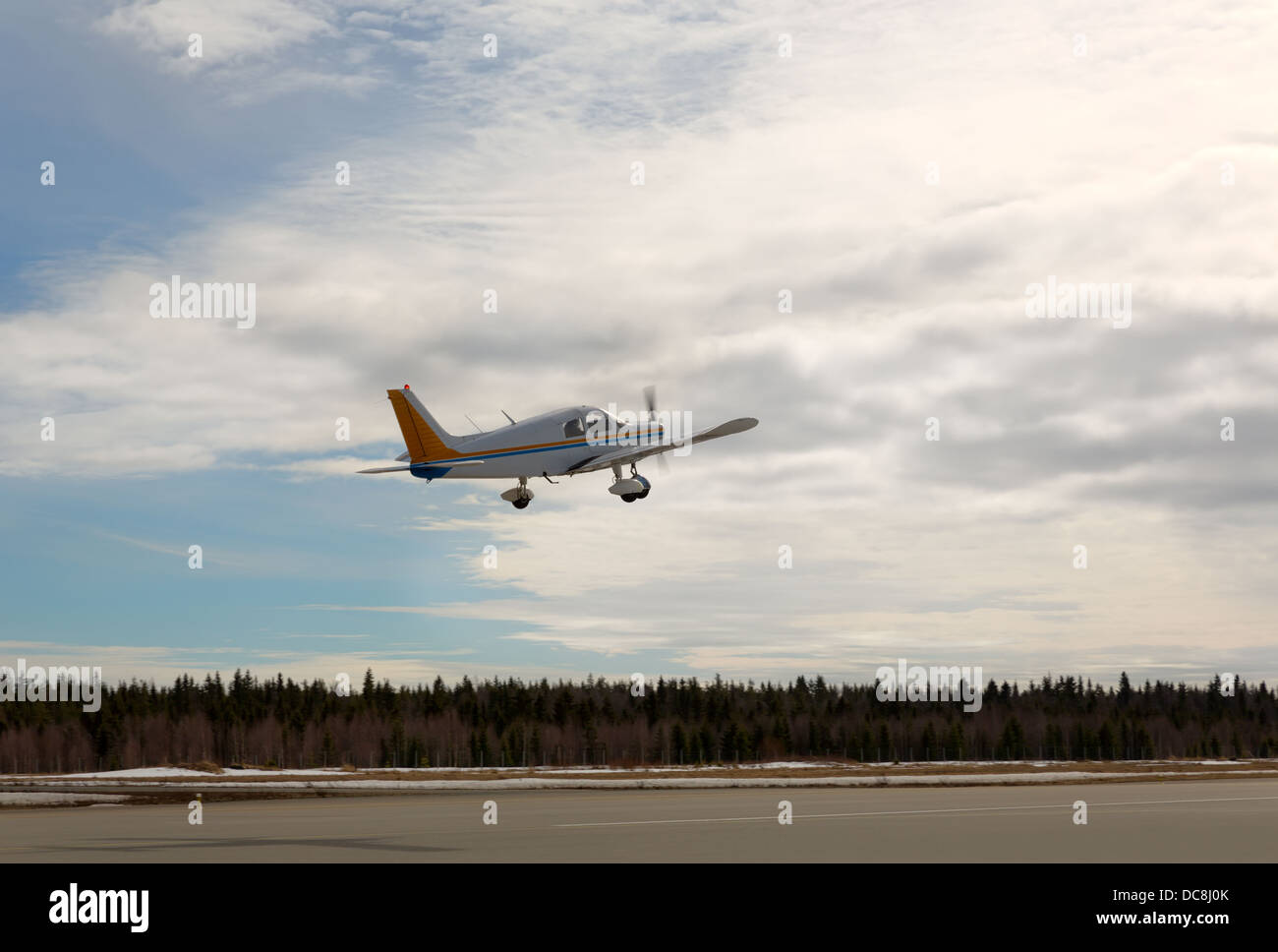 Small Plane Taking Off at a Local North Airport Stock Photo - Alamy