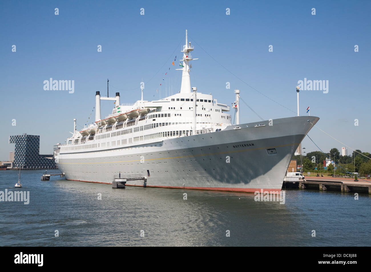 SS Rotterdam steamship cruise ship Rotterdam Netherlands Stock Photo ...