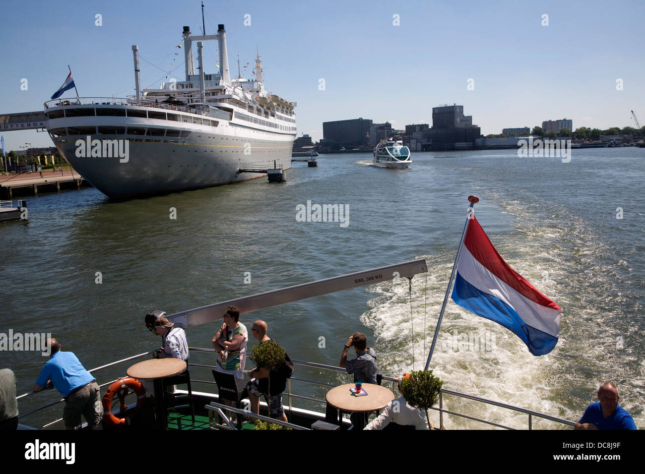 People enjoying Spido boat trip through the Port of Rotterdam ...