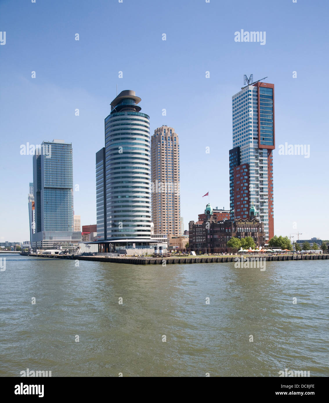 Hotel New York dwarfed by modern high rise buildings Rotterdam ...