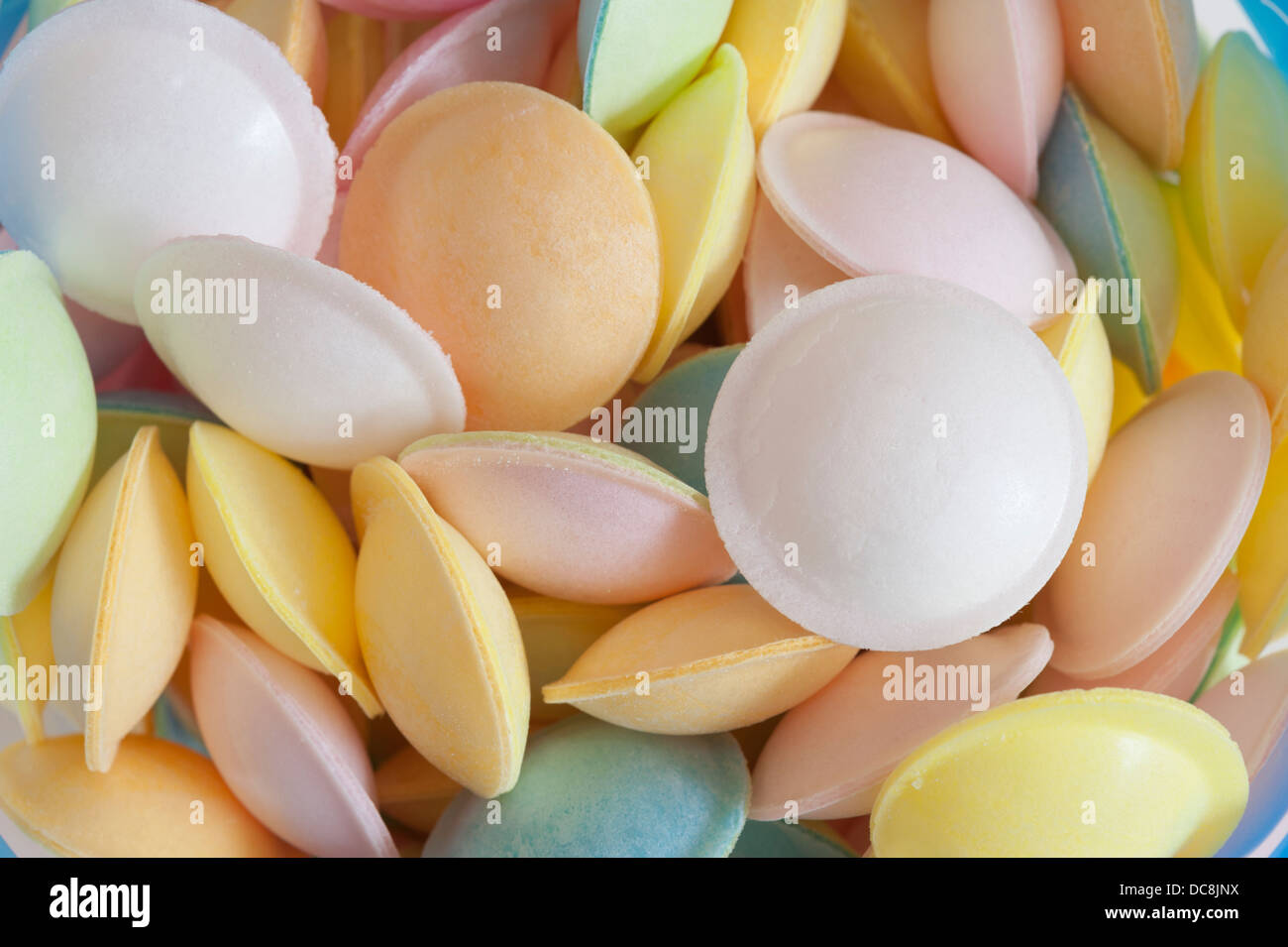 Flying saucer or UFO sherbet filled sweets Stock Photo - Alamy