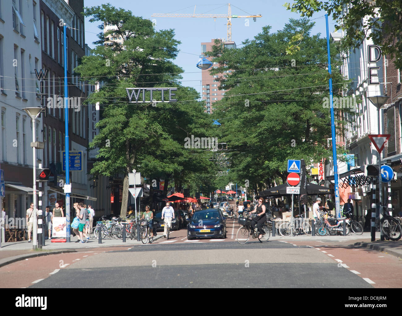 Witte Fiets neon sign Witte de Withstraat Rotterdam Netherlands Stock ...