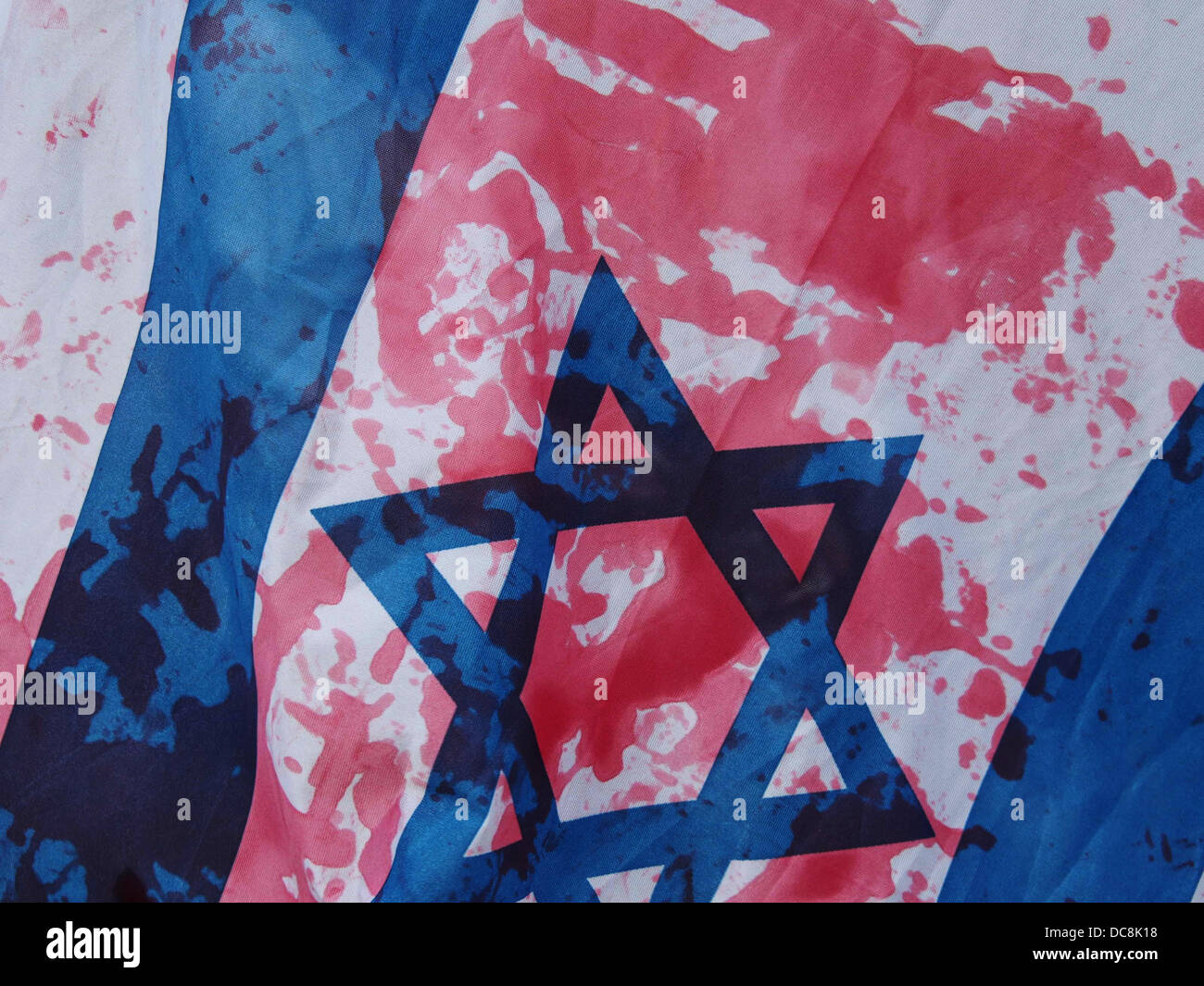 Blood stained israeli flag hi-res stock photography and images - Alamy