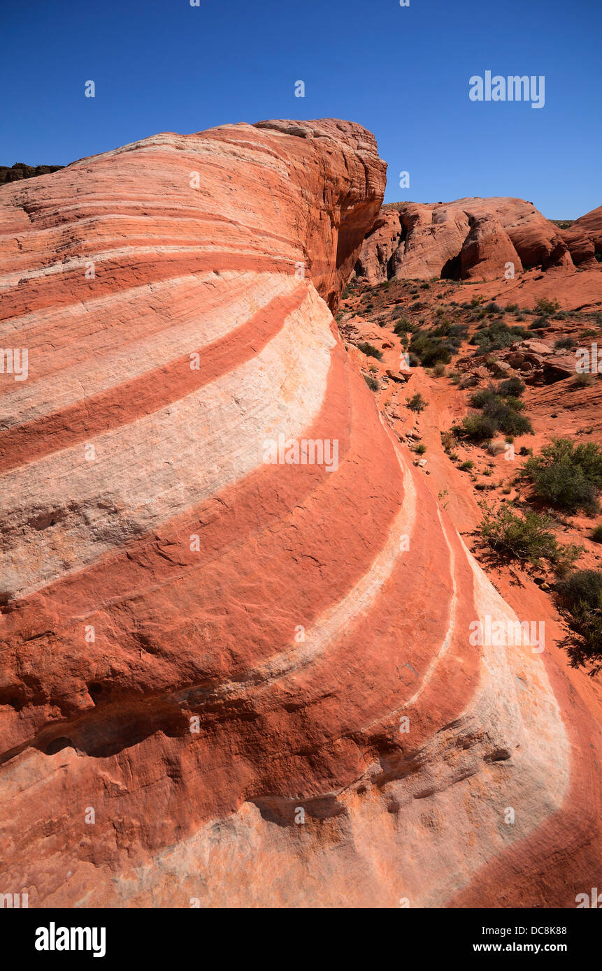 Fire Wave Sandstone Rock Formation in Valley of Fire State Park, Nevada ...
