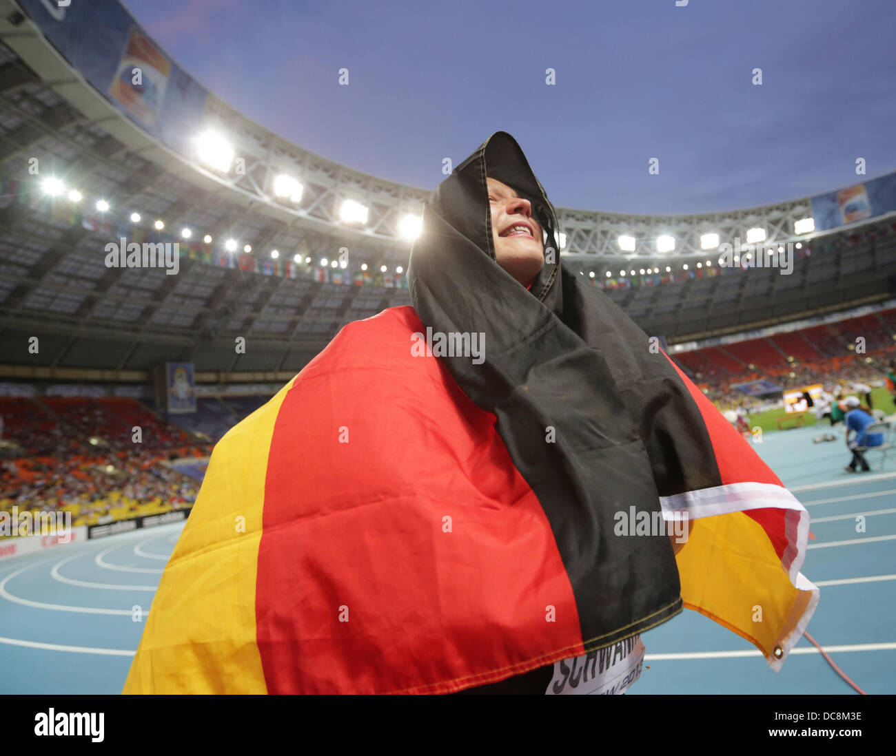 Moscow, Russia. 12th Aug, 2013. Christina Schwanitz of Germany ...