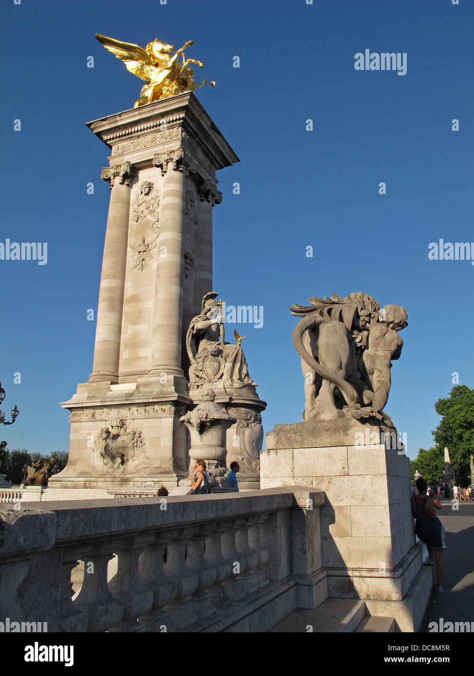 Alexandre III bridge, Seine river, Paris, France Stock Photo - Alamy