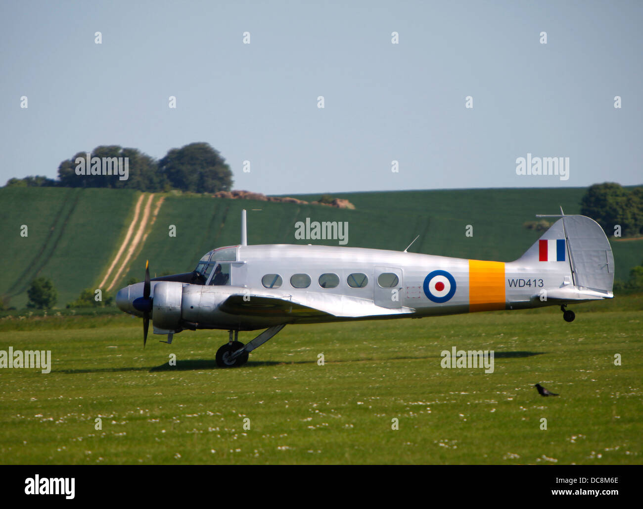 Avro Anson ex-RAF WW11 transport aircraft at Duxford Flying Legends Air ...
