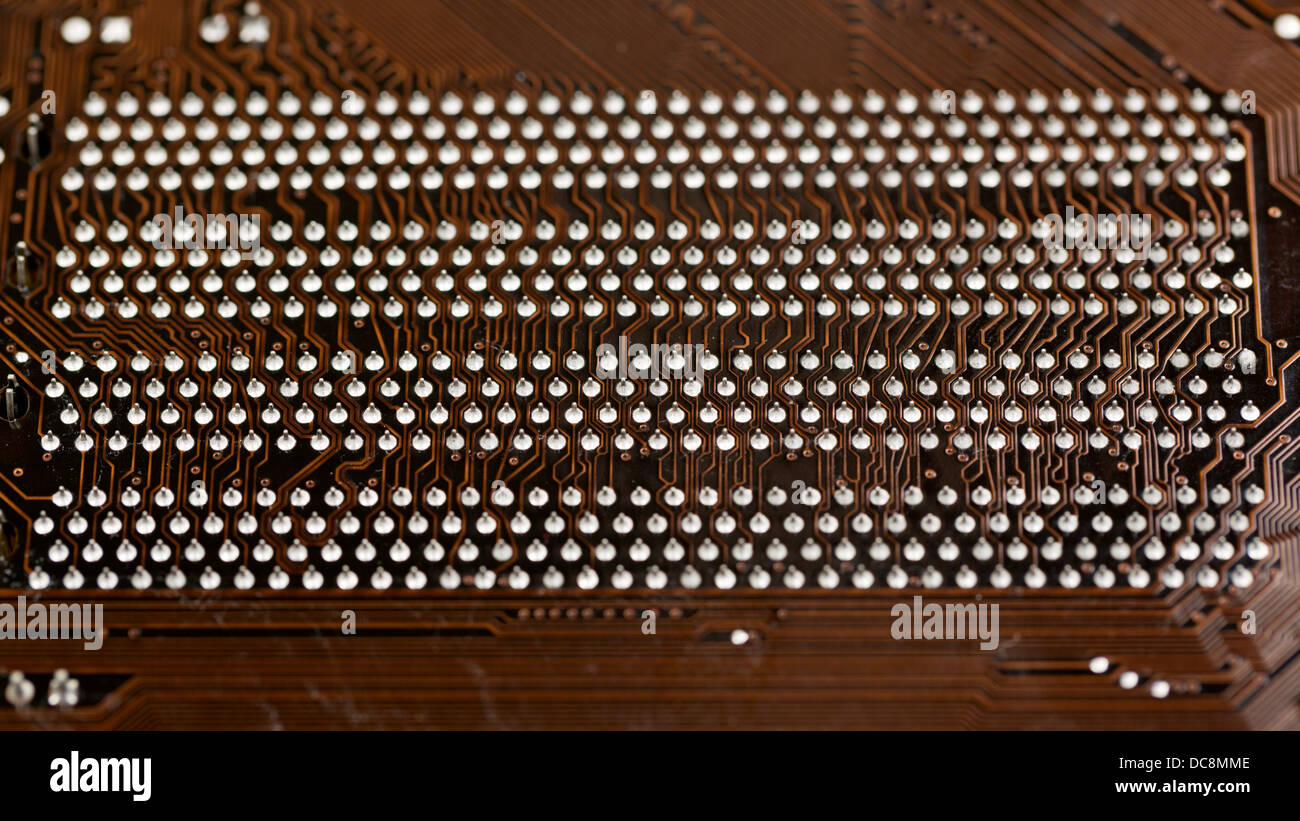 Electronic Circuit Board close-up. Shallow depth of field Stock Photo ...