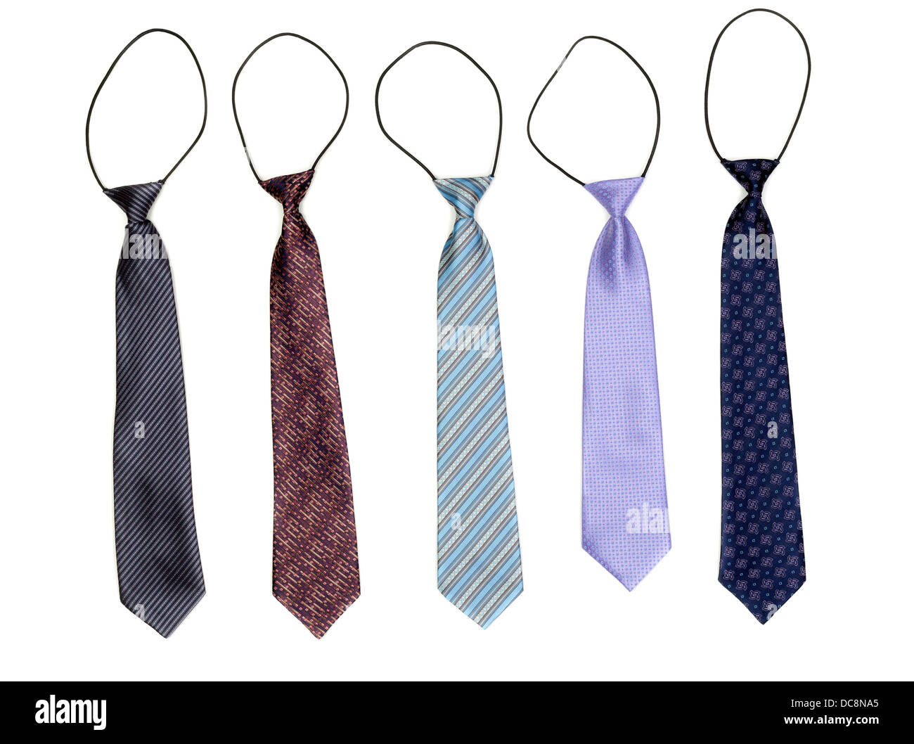 Five tie an elastic band isolated on white background Stock Photo - Alamy