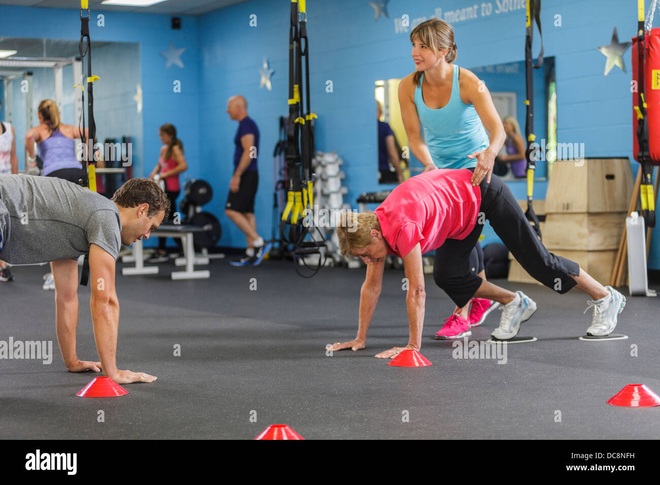 Personal trainers at work in a private workout studio Stock Photo - Alamy