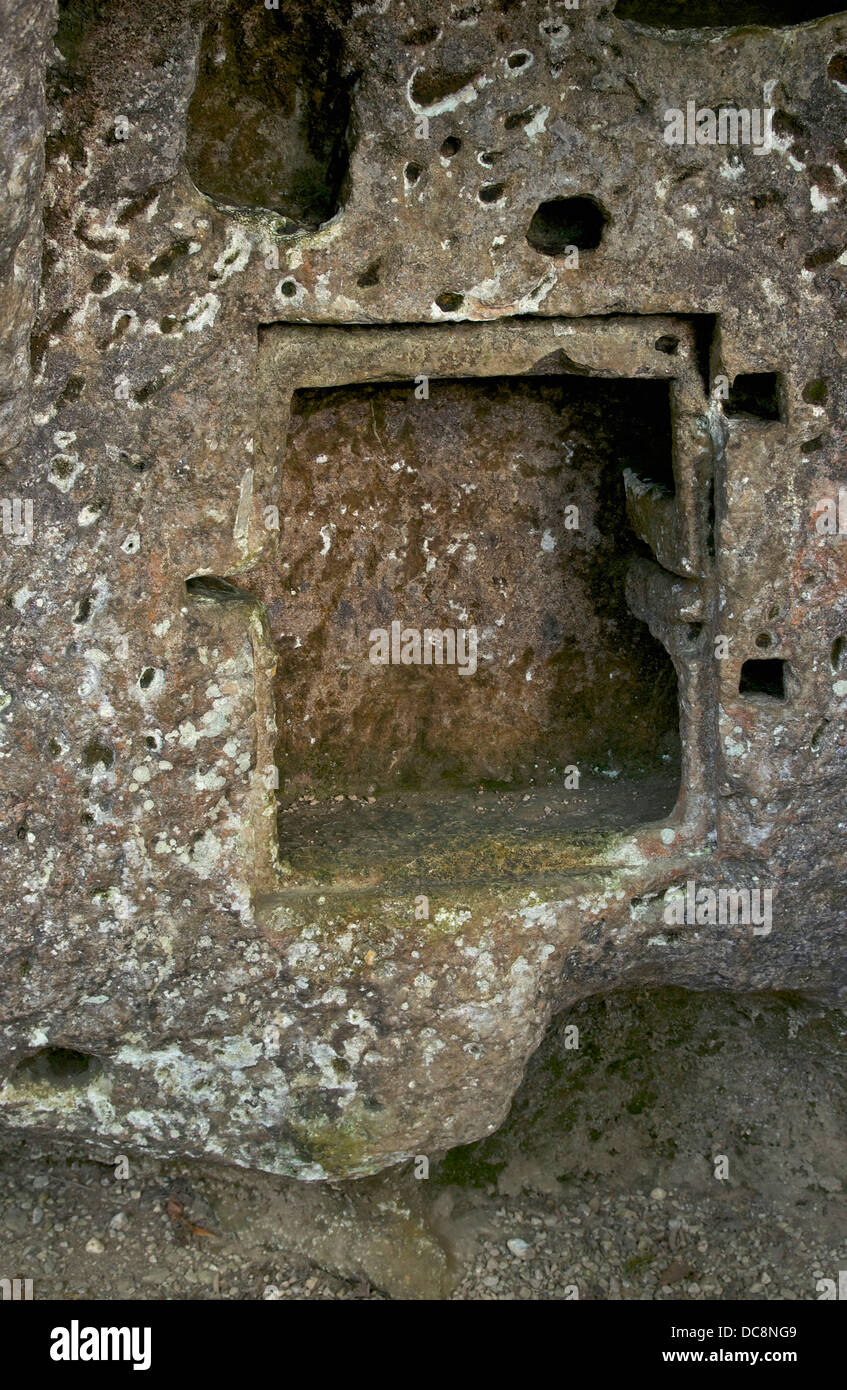 A medieval and troglodyte safe, La Roque Saint-Christophe, Dordogne ...