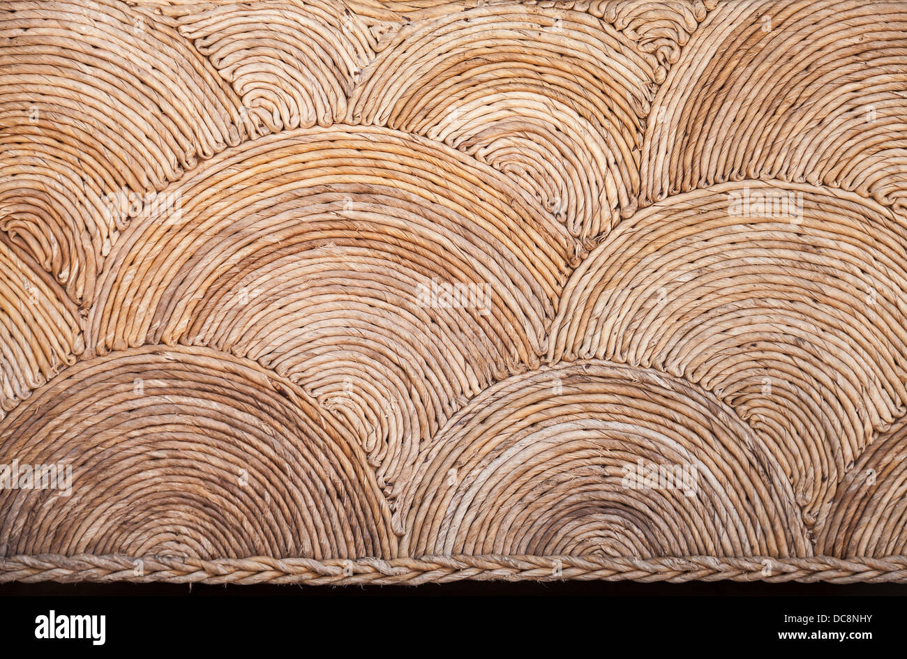 Round natural wicker ornament background texture Stock Photo - Alamy