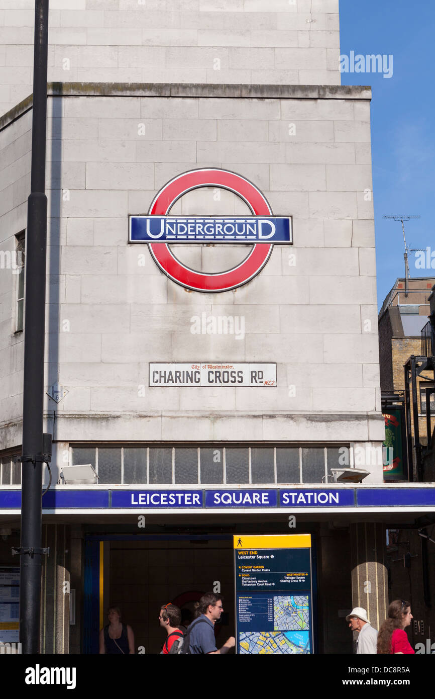 Leicester square underground sign hi-res stock photography and images ...