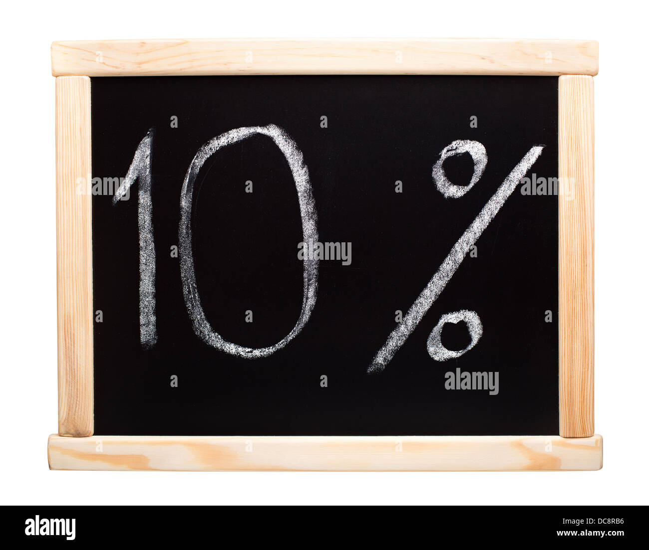 Ten percent written on blackboard Stock Photo - Alamy