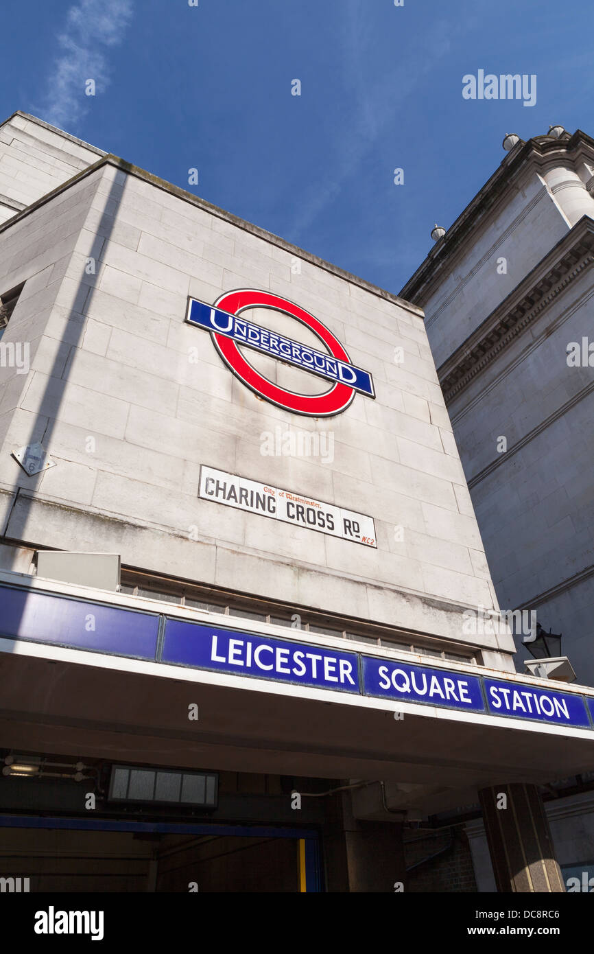 London underground entrance leicester square hi-res stock photography ...