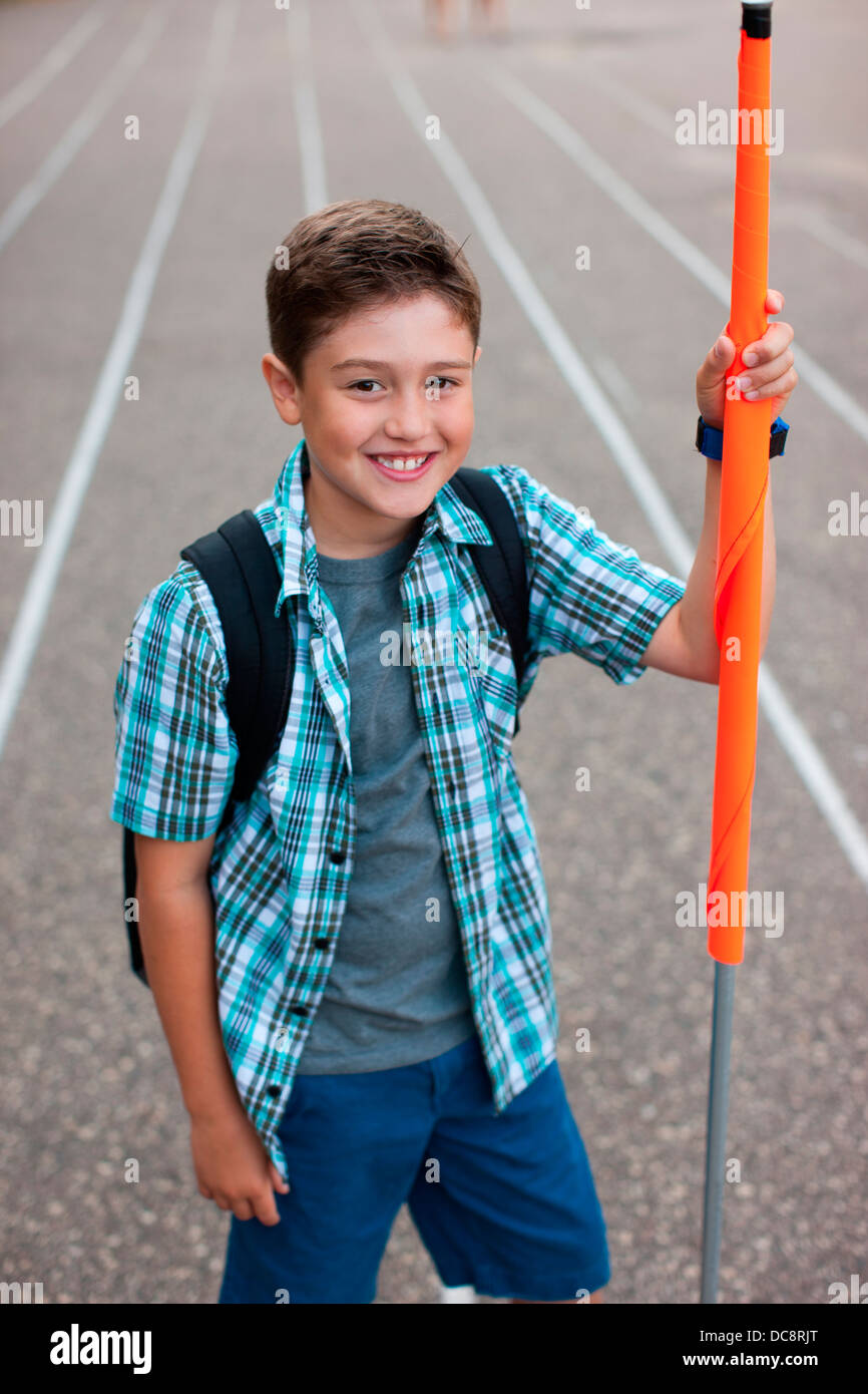 Boy holds school crossing guard hi-res stock photography and images - Alamy
