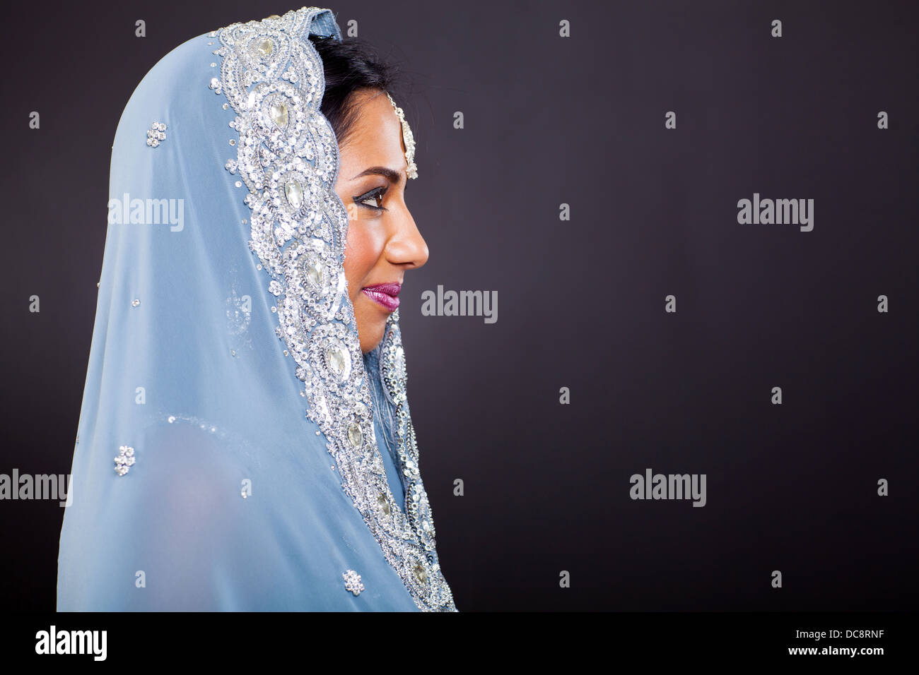Indian girl wearing saree hi-res stock photography and images - Alamy