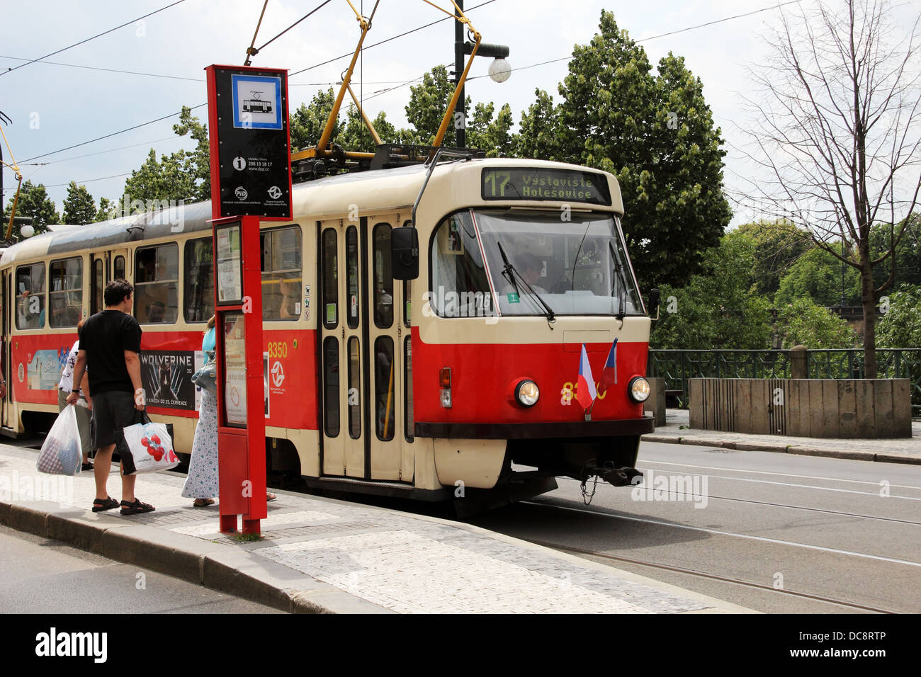 Public transport in Praha, Czech Republic. Tram system Stock Photo - Alamy