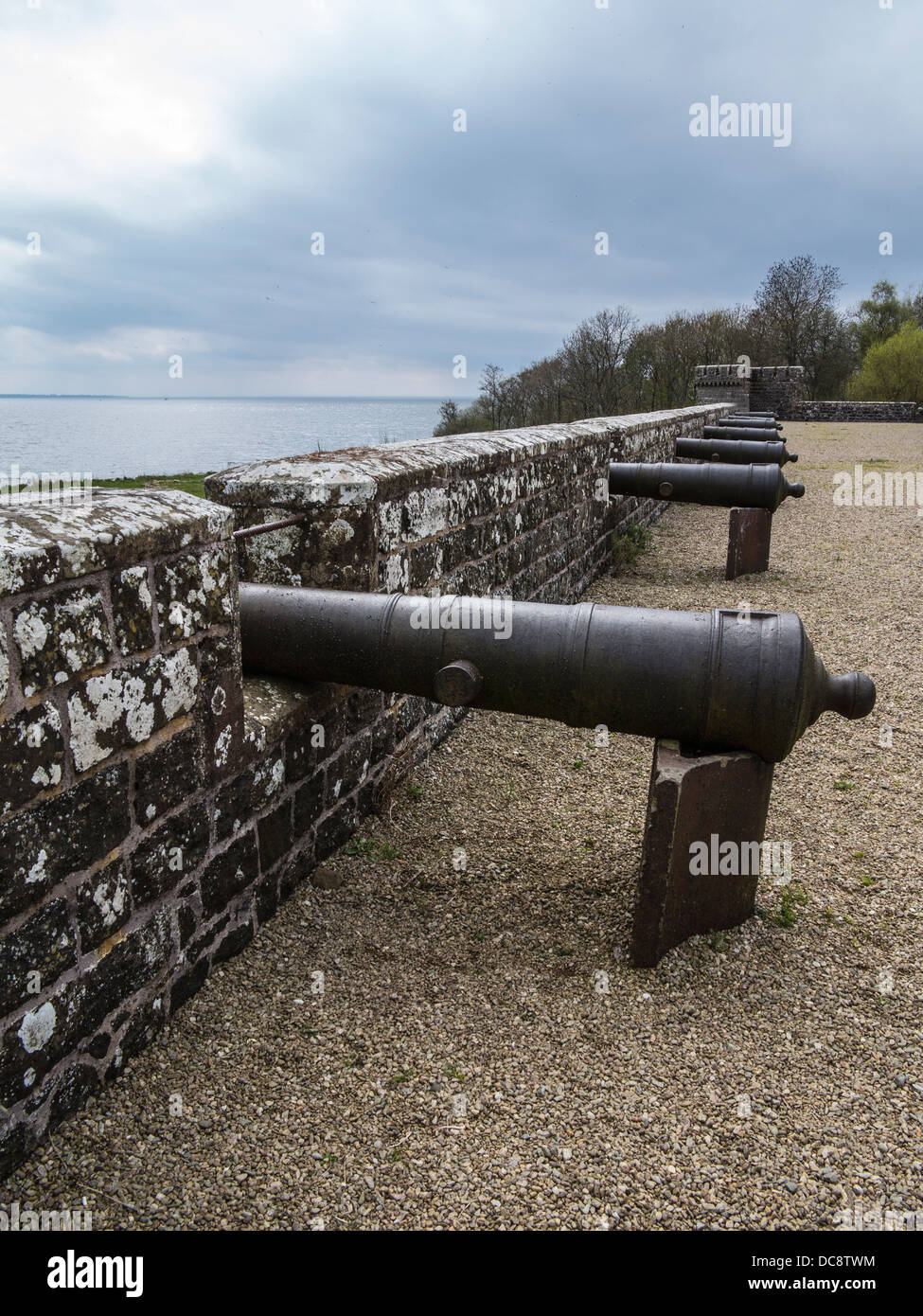 a line of cannon overlooking the coast Stock Photo - Alamy