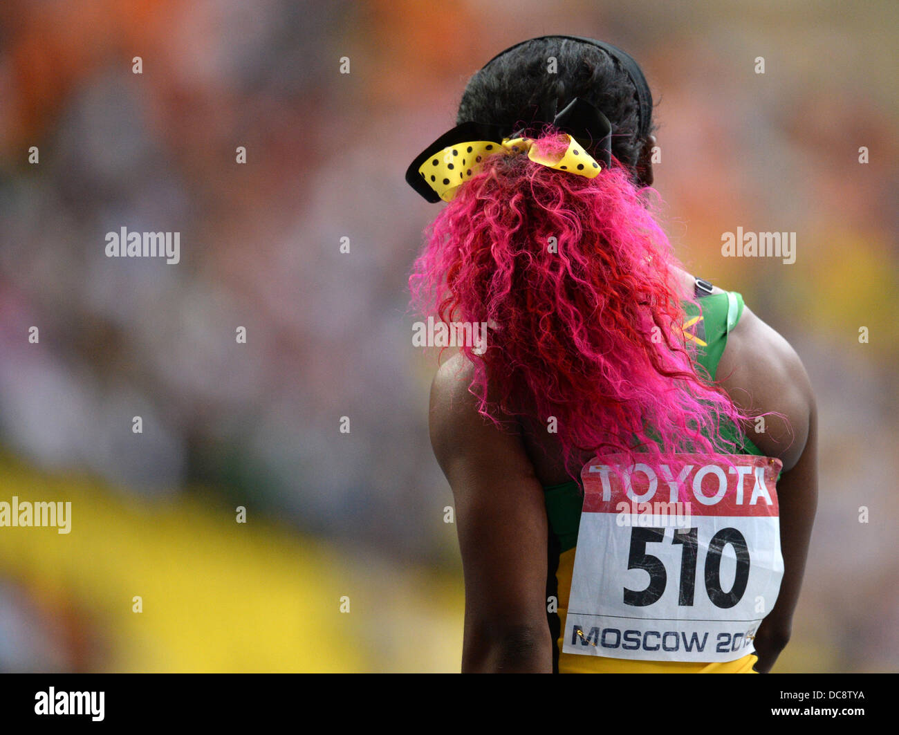 Moscow Russia 12th Aug 2013 Coloured Hairstyle Of Jamaica S Shelly