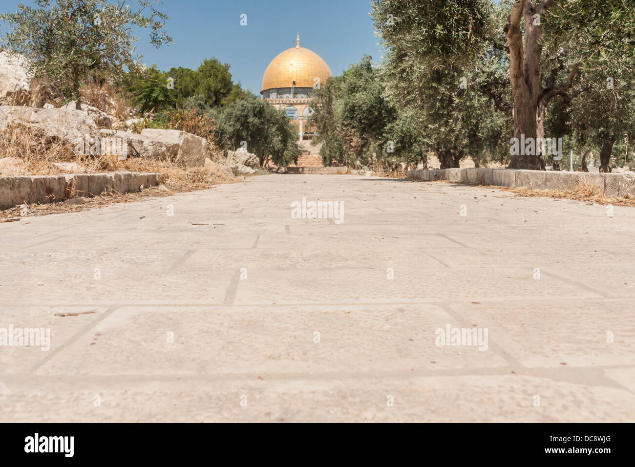 Jerusalem, Israel. The famous Golden Dome on the Temple Mount Stock ...