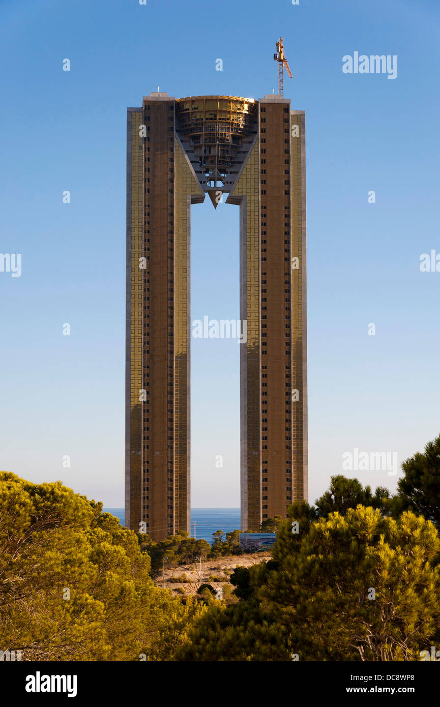 Benidorm, Spain. 12th August 2013. The "Intempo" Skyscraper in Benidorm ...
