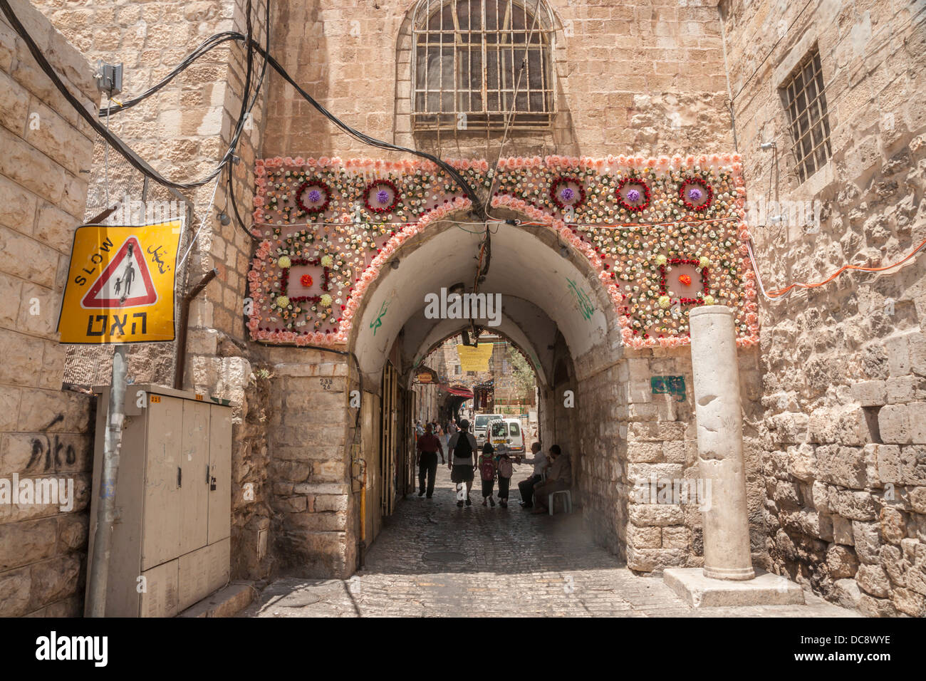 Jerusalem, Israel. Streets in the Muslim quarter of the old city Stock ...