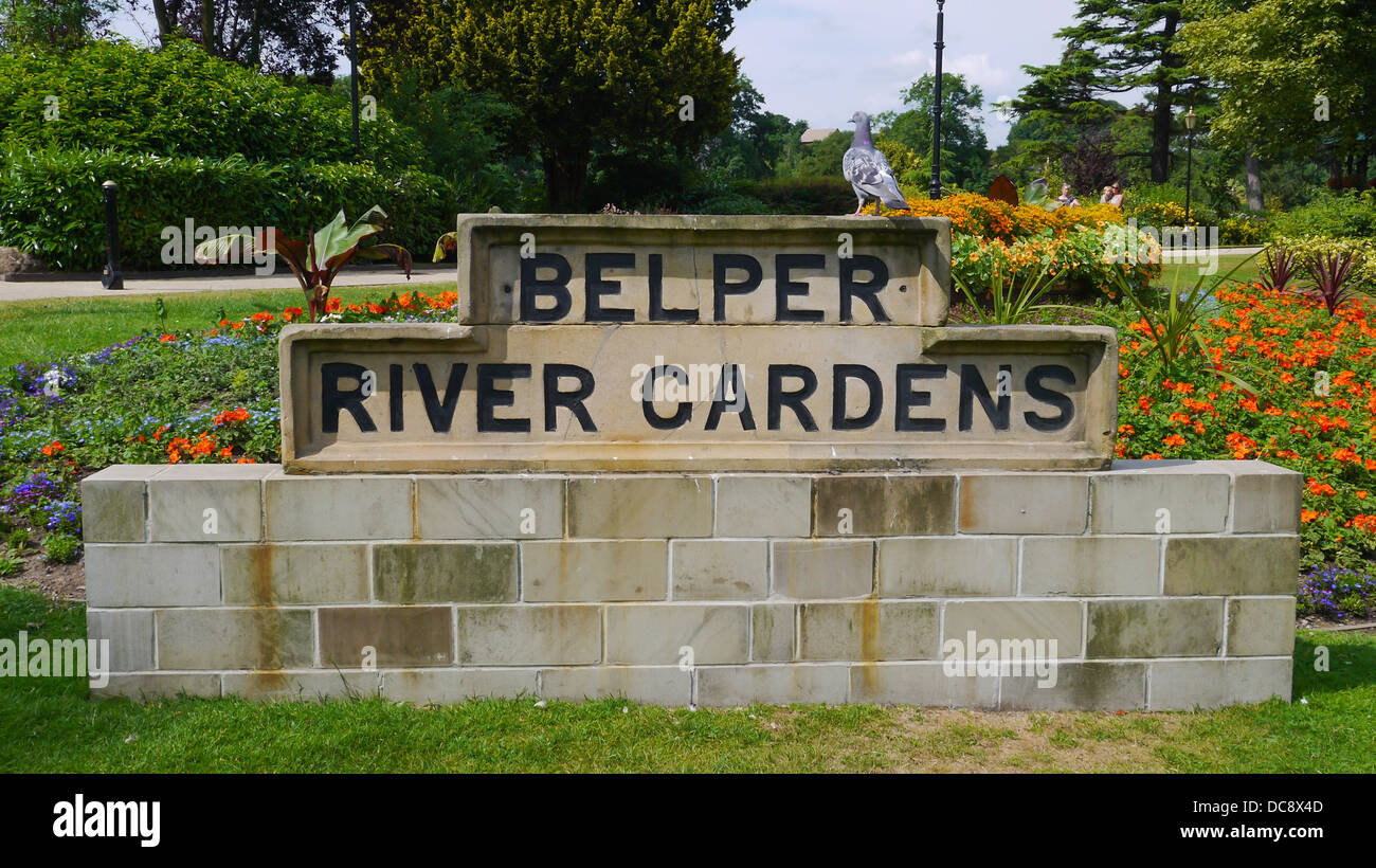 Belper river gardens on a summers day Stock Photo - Alamy
