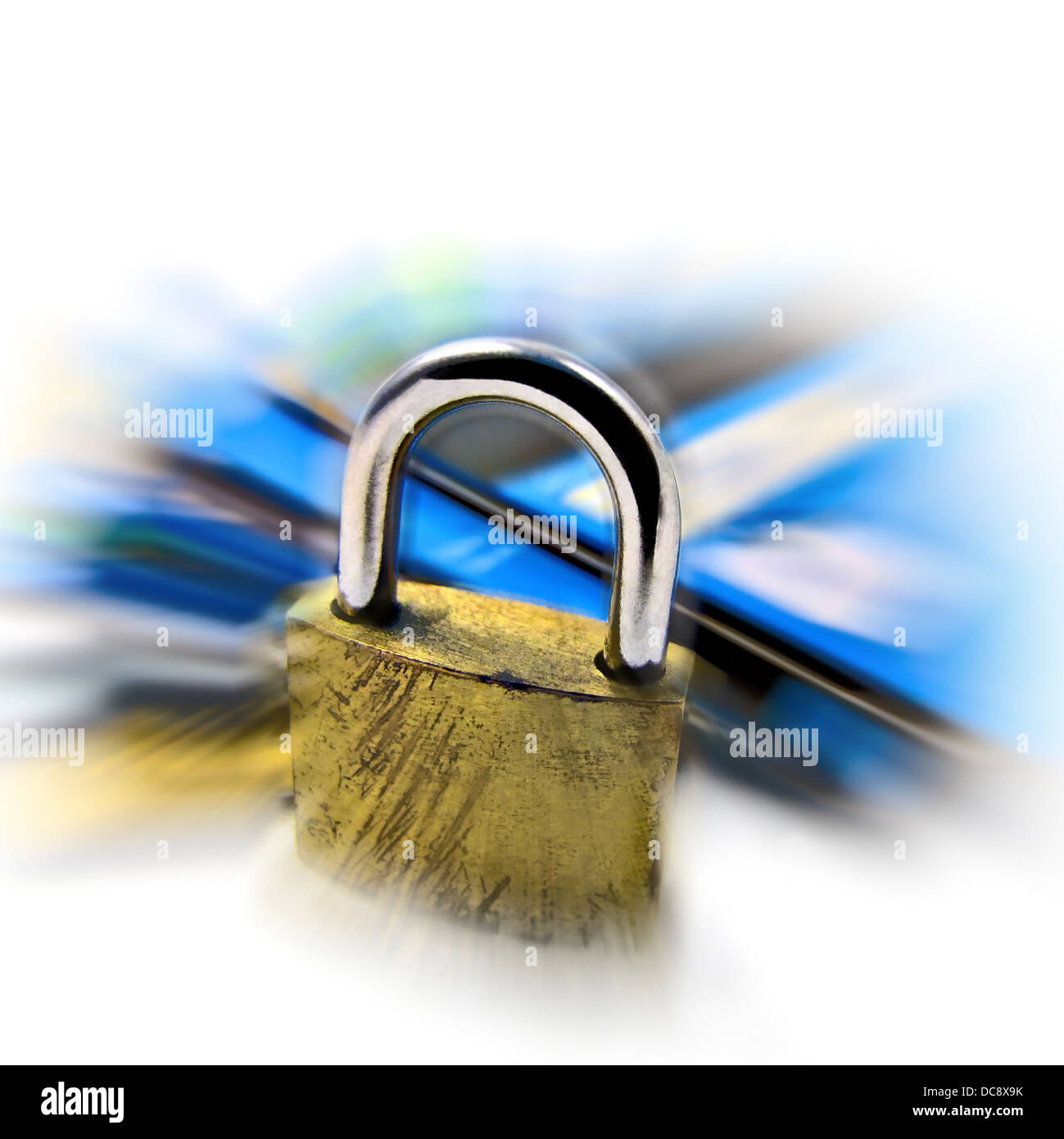 Credit card security safety pin. Zoom effect Stock Photo - Alamy