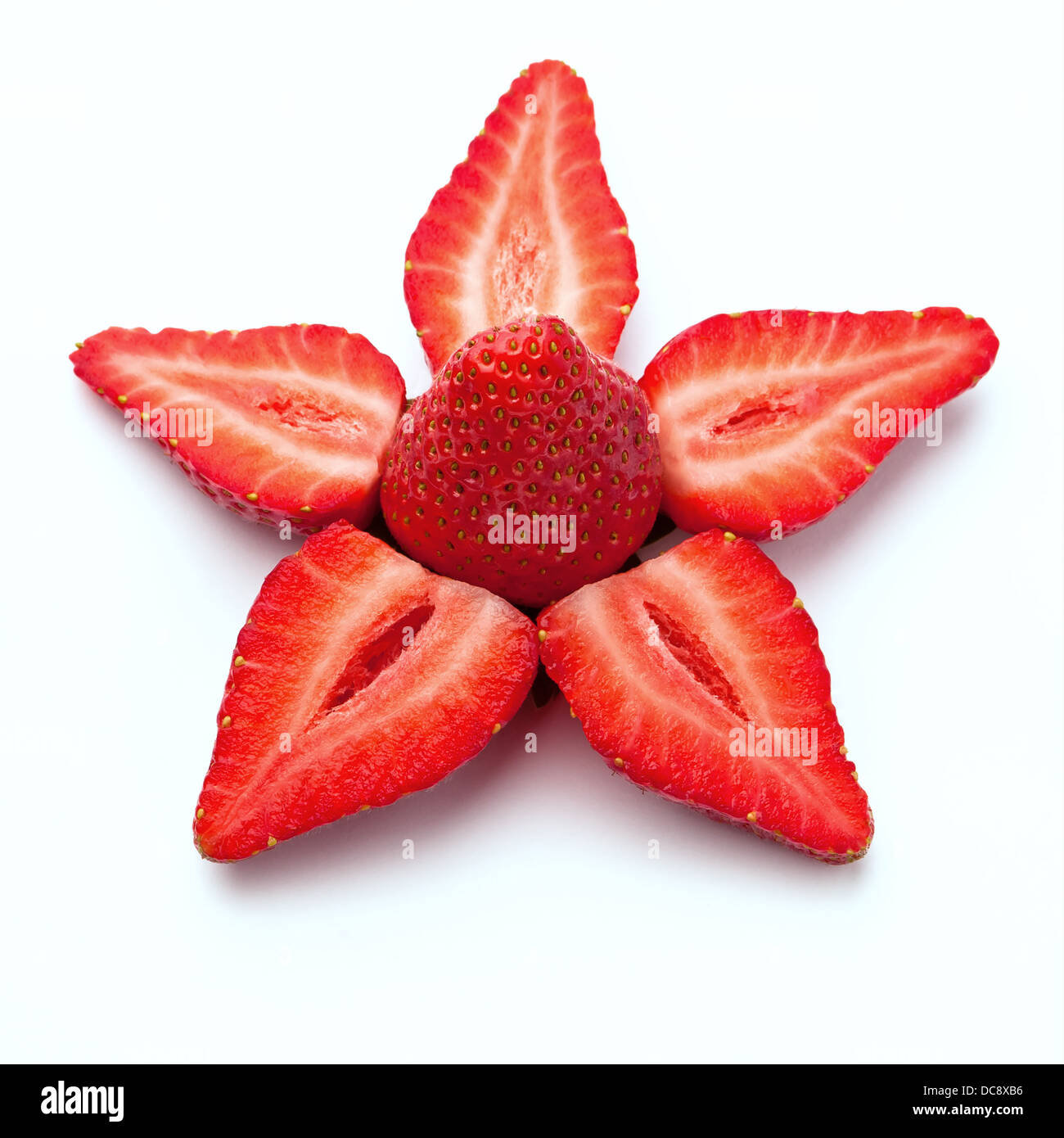 Strawberry Star - Isolated in white Stock Photo - Alamy