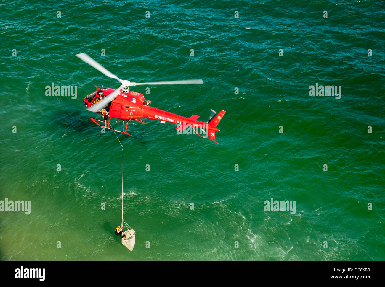 Rescue Helicopter, Ipanema Beach; Rio de Janeiro, Brazil Stock Photo ...