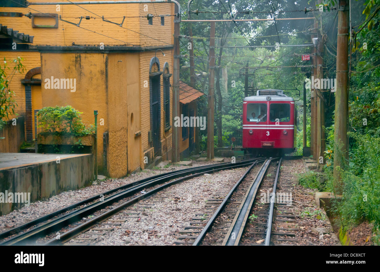 Corcovado Rack Train going to Christ the Redeemer Statue, Cosme Velho ...